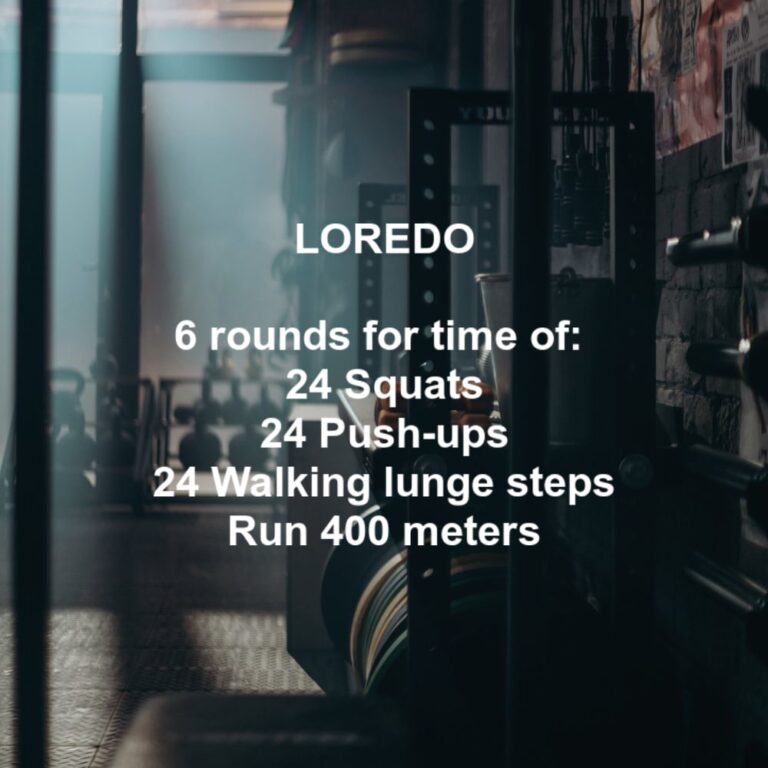 Loredo workout: all you need to know - Non Stop Crossfit